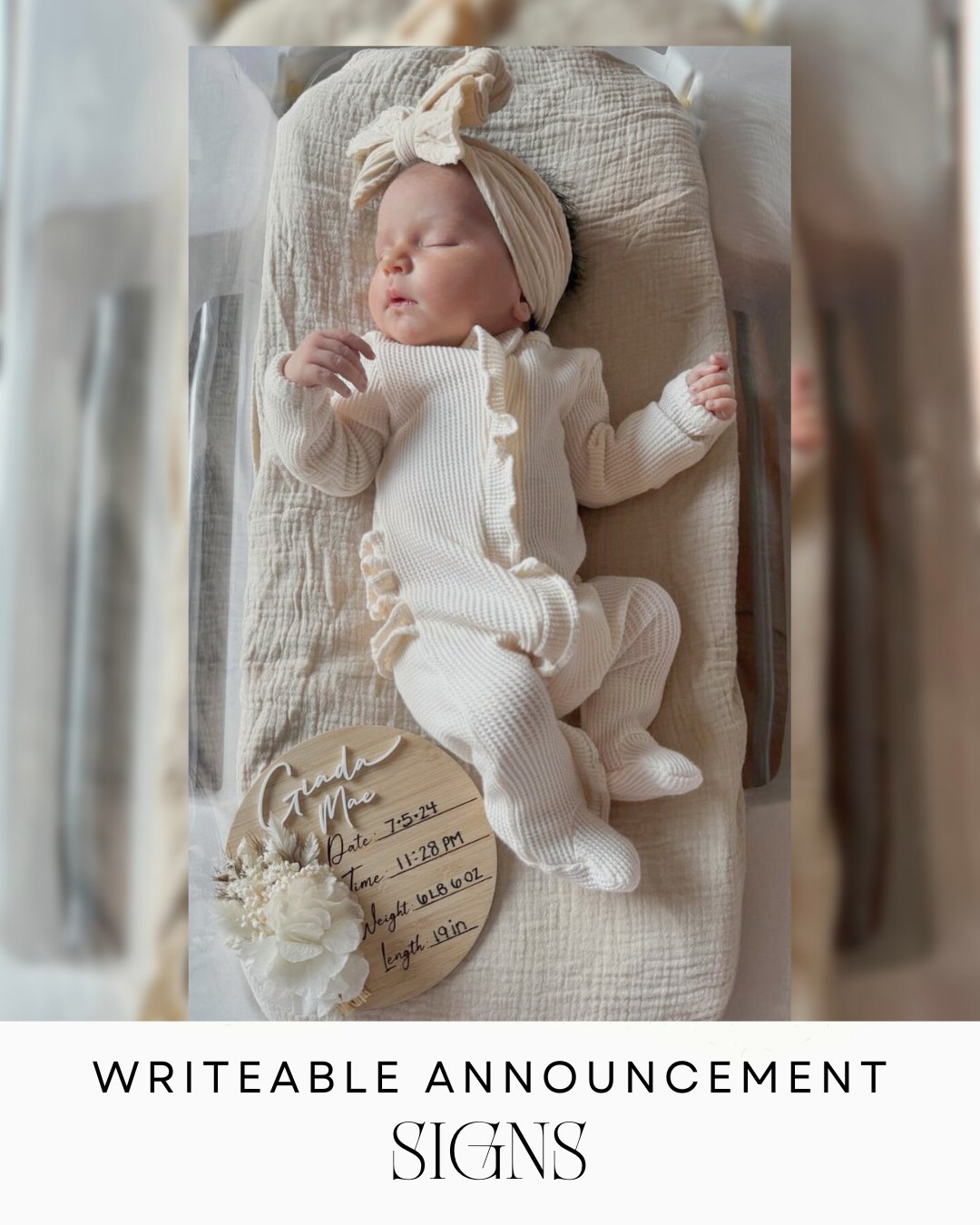 Writeable Birth Announcement Signs – Penny and Co Collections